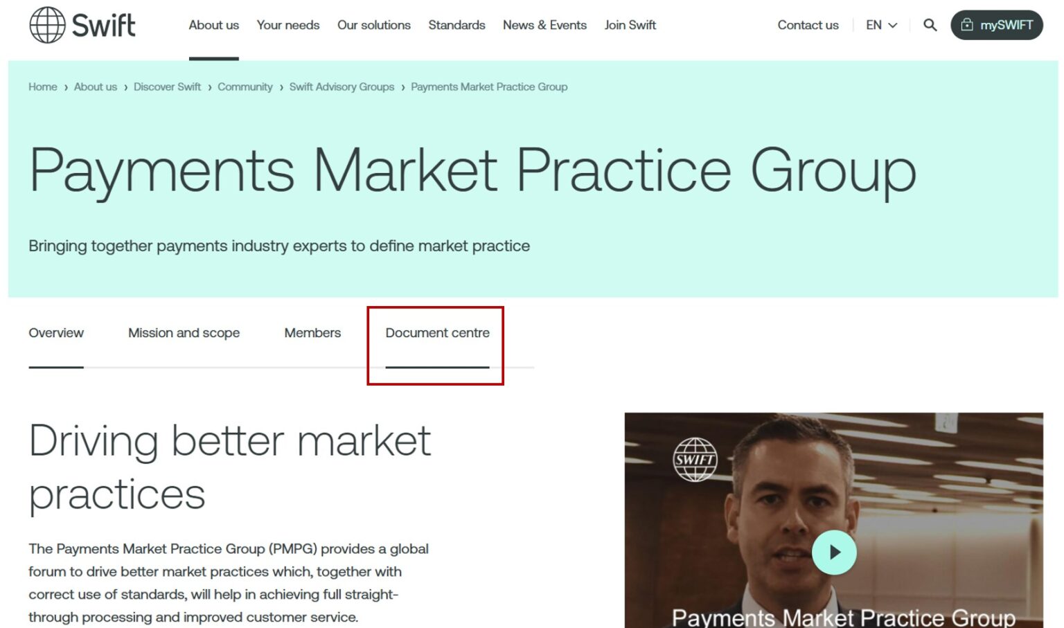 Payments Market Practice Group – ISO 20022 payments