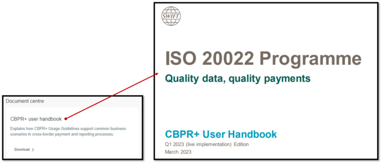 CBPR+ documentation – ISO 20022 payments