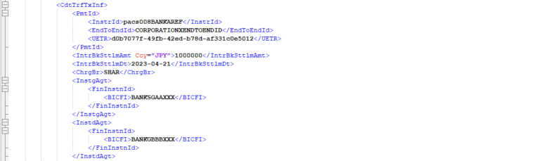 pacs.008 COVER method – ISO 20022 payments